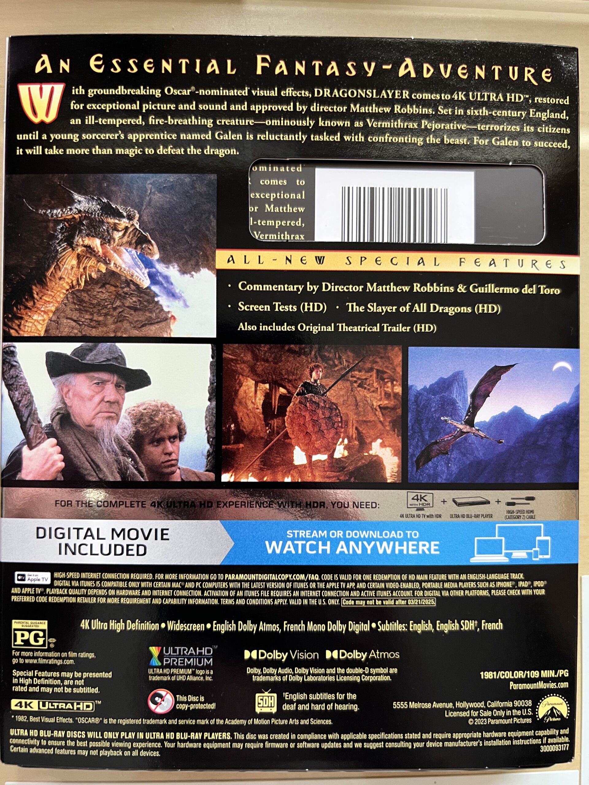 New From Paramount Home Entertainment: BABYLON and DRAGONSLAYER – Paul ...