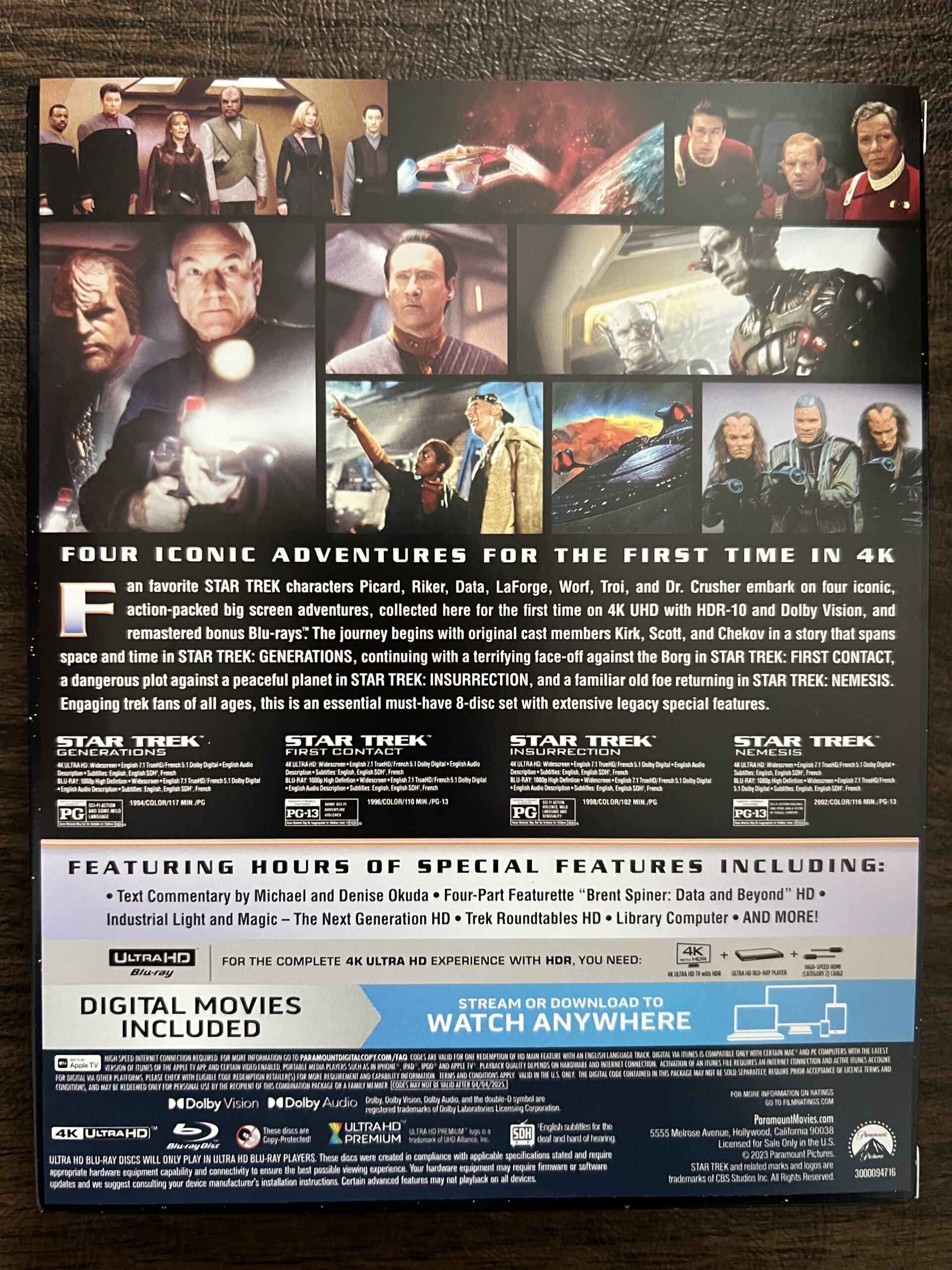 New on 4K Ultra HD: STAR TREK: THE NEXT GENERATION 4-Movie Collection ...